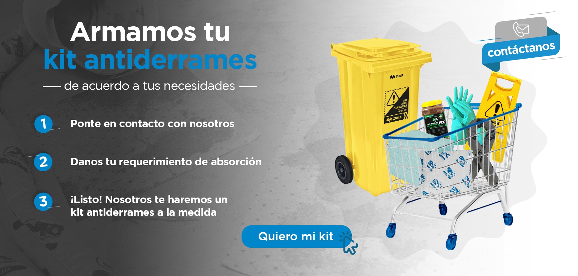 Kit Antiderrames | Almohadas Absorbentes | Tarimas Antiderrames