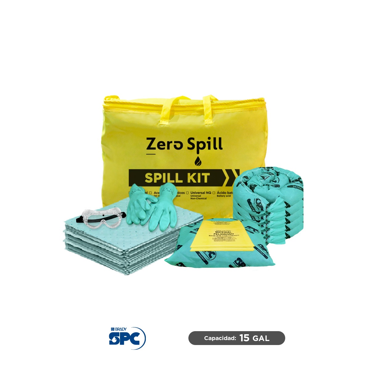 Kit antiderrames portátil para respuesta a emergencias para líquidos ...